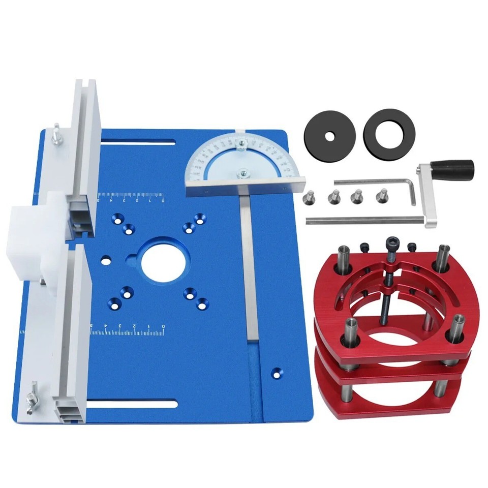 Universal Woodworking Router Lift Kit Aluminum Table Insert Plate W ...