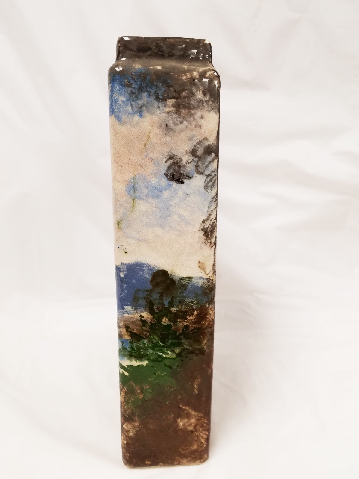 Antique ODELL & BOOTH BROTHERS American Art Pottery Barbotine Glaze ...