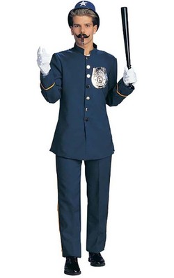 KEYSTONE KOP ADULT MENS ENGLISH POLICE OFFICER BOBBY COP FANCY DRESS ...