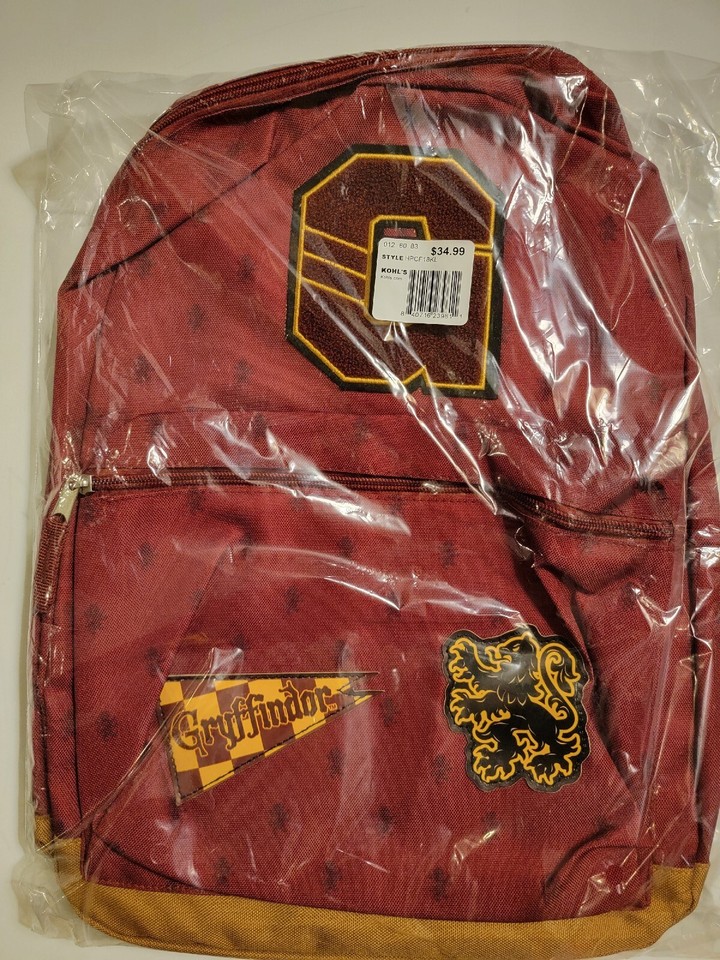 Harry Potter Gryffindor Hogwarts Backpack NWT | eBay