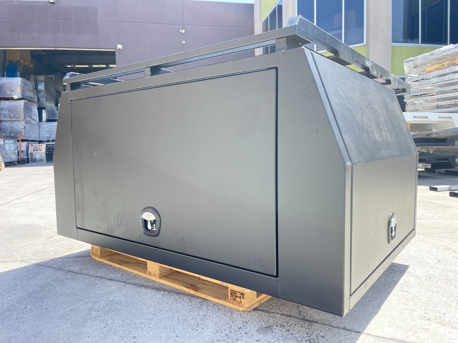 BLACK Aluminium Canopy Toolbox Ute Truck Toolbox 1780 x 1200 x850 ...