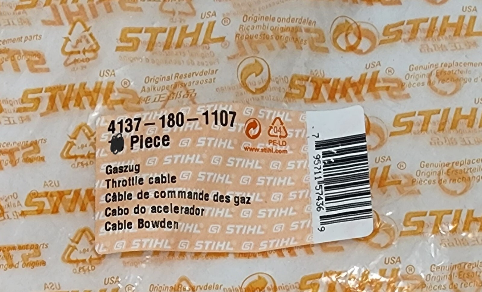 STIHL Throttle Cable With Switch 4137 180 1107 for sale online | eBay
