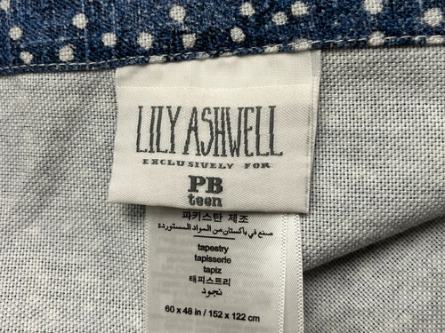 Pottery Barn Teen Lily Ashwell Jean Patchwork Striped Tapestry 48x60" #9993P | eBay