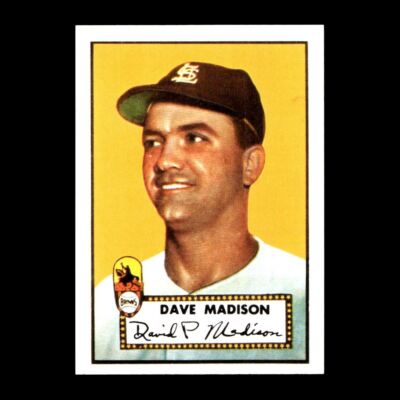 Dave Madison 1983 Topps 1952 Reprint Series St. Louis Browns #366 NM+ ...