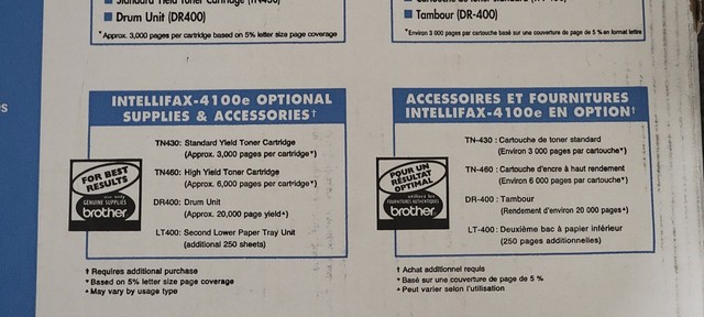 Brother IntelliFax 4100E High Speed Business Class Laser Fax Machine ...