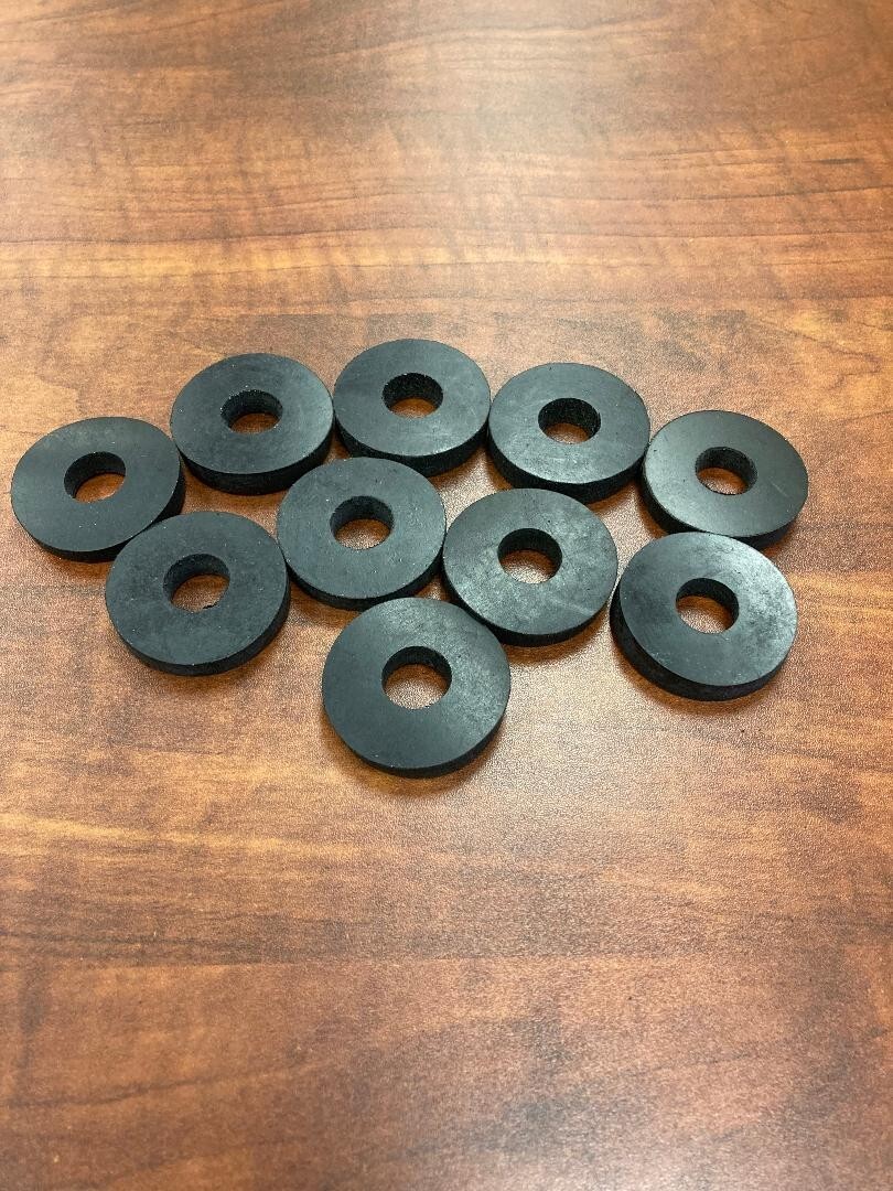 Neoprene Rubber Washer Spacer 1-3/8" OD x 1/2" ID x 1/4" thick 10 Pack ...