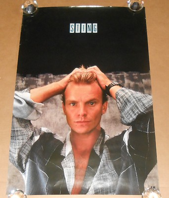 Sting Poster Original 1985 Promo 36x24 Color Blue Turtle The Police | eBay