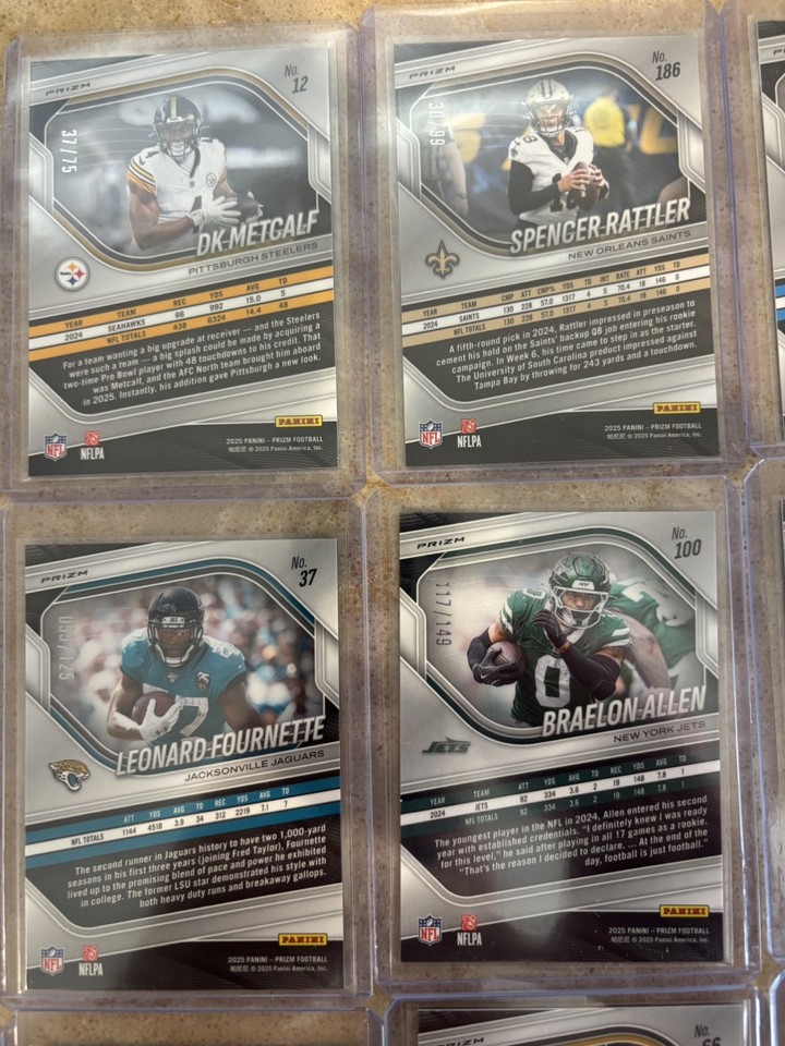 2025 Panini Prizm 20 Card Serial Numbered Lot - All Serial Number ...