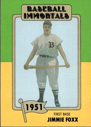 Jimmie Foxx 1980 SSPC Baseball Immortals #59a Philadelphia Athletics | eBay
