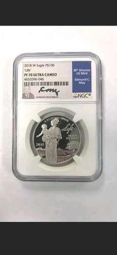 2018-W 1oz American Platinum Eagle "Life" NGC PF70 Ultra Cameo Moy ...
