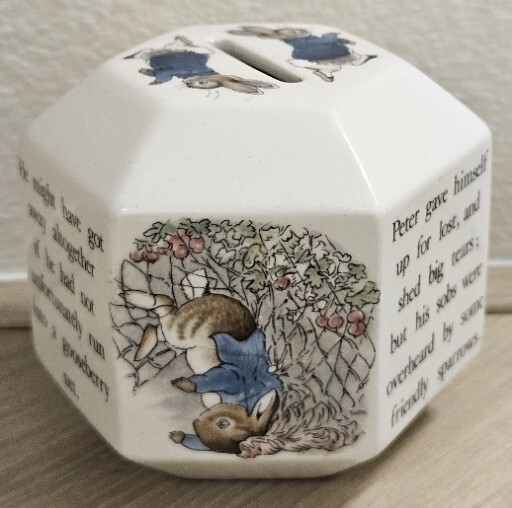 Peter Rabbit Vintage Hexagonal Wedgwood Piggy Bank Made In England | eBay