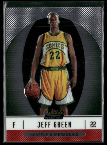 Jeff Green 2006-07 Topps Finest RC /539 #105 Seattle Supersonics | eBay