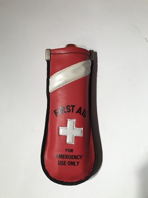 VINTAGE EMERGENCY FIRST AID FLASK & COVER FOR BELT | eBay