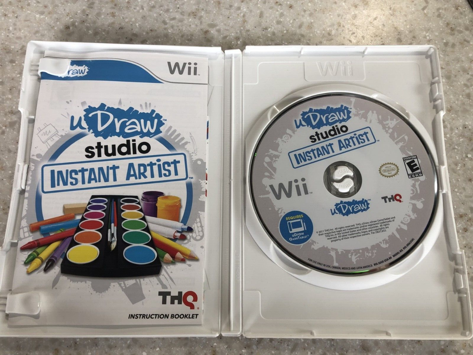 U DRAW STUDIO INSTANT ARTIST WII NINTENDO WII COMPLETE GAME, CASE AND ...