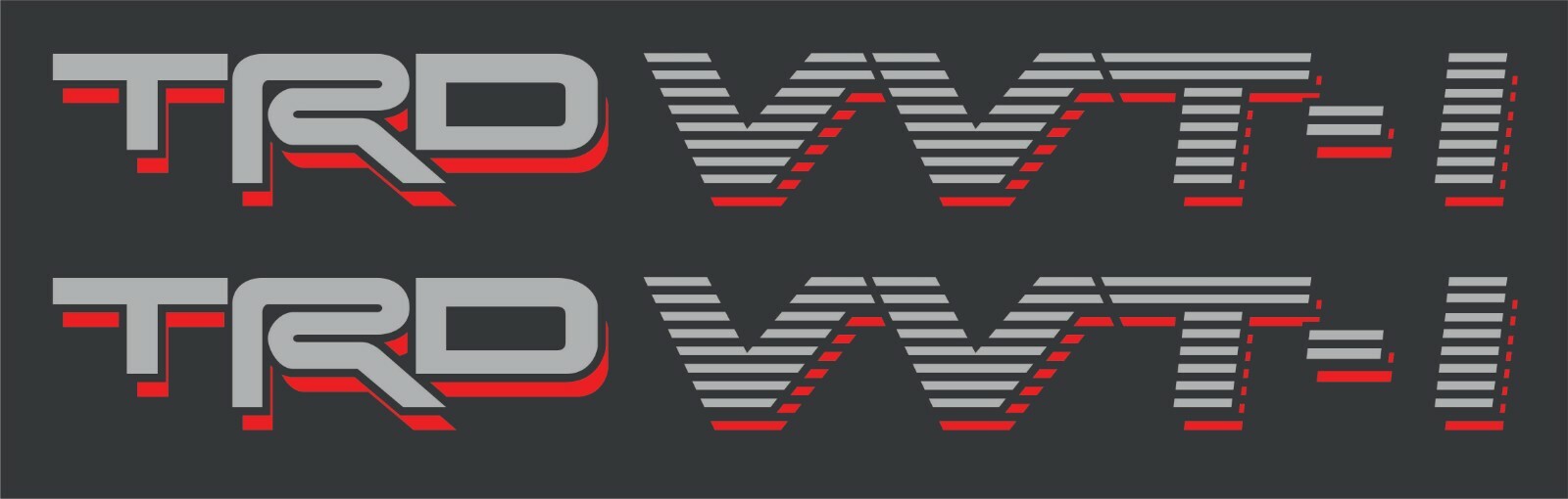 TRD VVTI with shadow vinyl Sticker Decals - VVTI TRD - SET of 2 | eBay