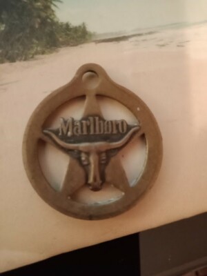 Vintage Brass MARLBORO Brand Cigarette Steer & Star Collectible ...