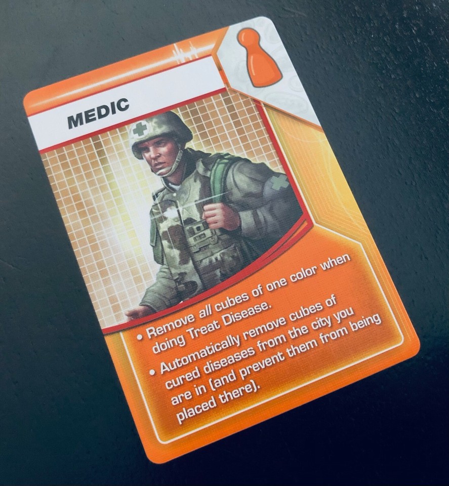Pandemic | Medic Role Card | Official Extra/Replacement Game Piece | eBay