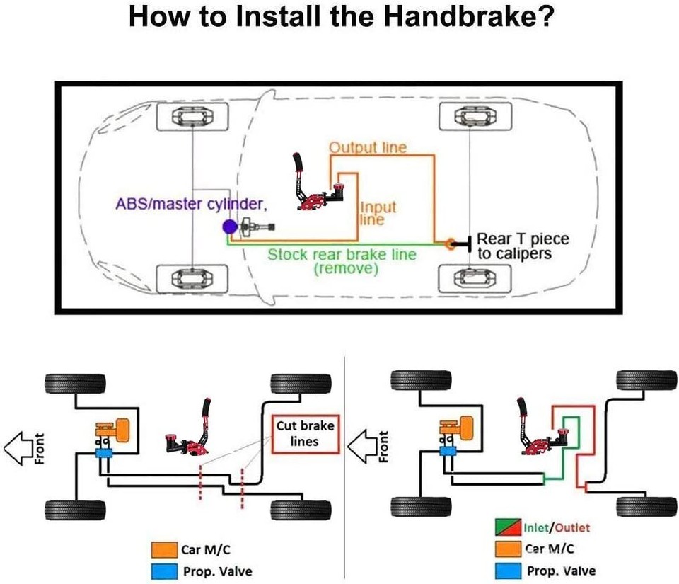 USA Racing Car Hydraulic E-Brake Drift Rally Lever Handbrake Gear with ...