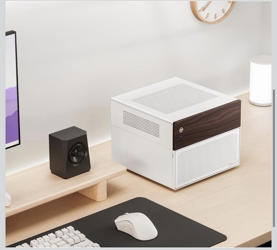 JONSBO N4 White NAS PC Case Walnut Wood 8-Drive Micro ATX | eBay