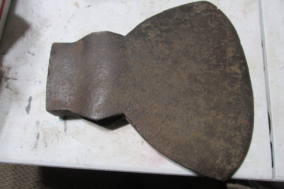 antique broad axe-10" long-9" face edge marked--H.King steel warranted ...
