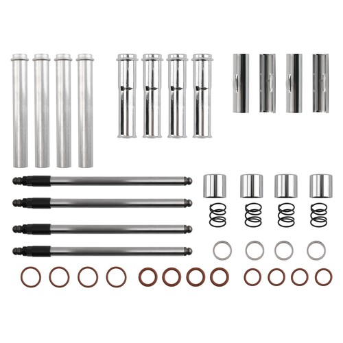 Adjustable Pushrods & Push Rod Cover Kit For Harley-Davidson Twin Cam ...