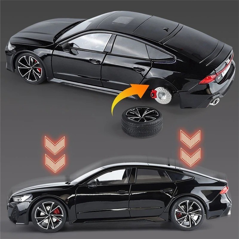 1:18 Audi RS7 Diecast Model Car – Alloy Remote Key Control Version with ...
