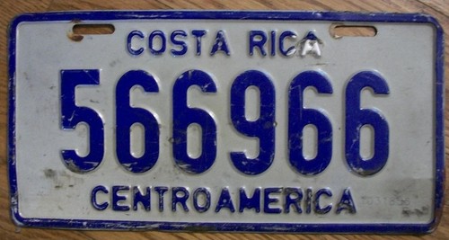 SINGLE COSTA RICA LICENSE PLATE - 1994/2011 - 566966 | eBay