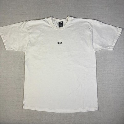 Vintage Oakley Software T Shirt Mens XL White Short Sleeve Center Logo ...