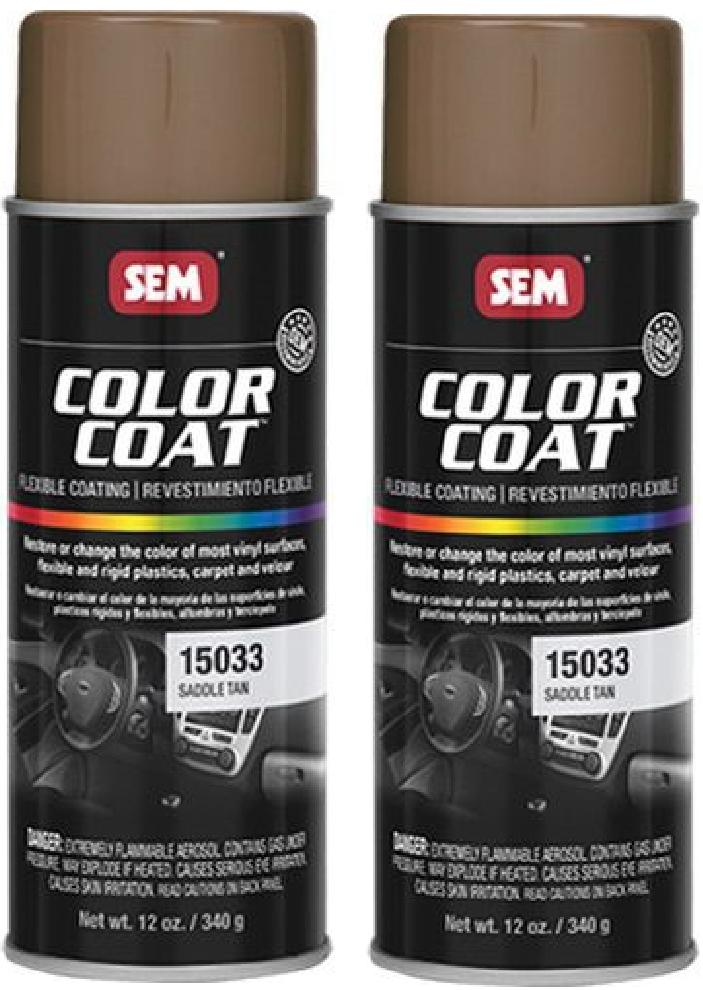 SEM COLOR COAT SADDLE TAN Vinyl Spray Auto Paint 12 oz. SEM 15033 (2 ...