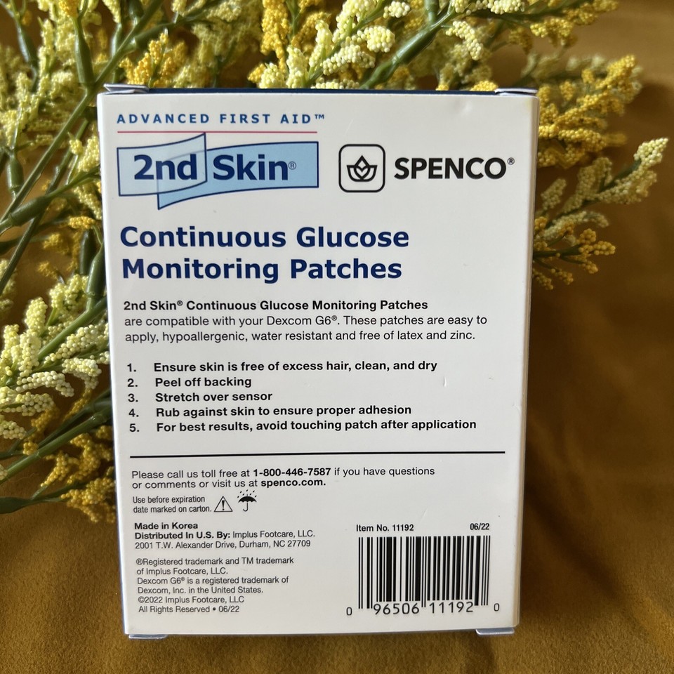 2nd Skin Continuous Glucose Monitoring 10 Patches Dexcom G6 | eBay