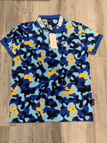 Men’s Mad blue Camo polo (Large) | eBay