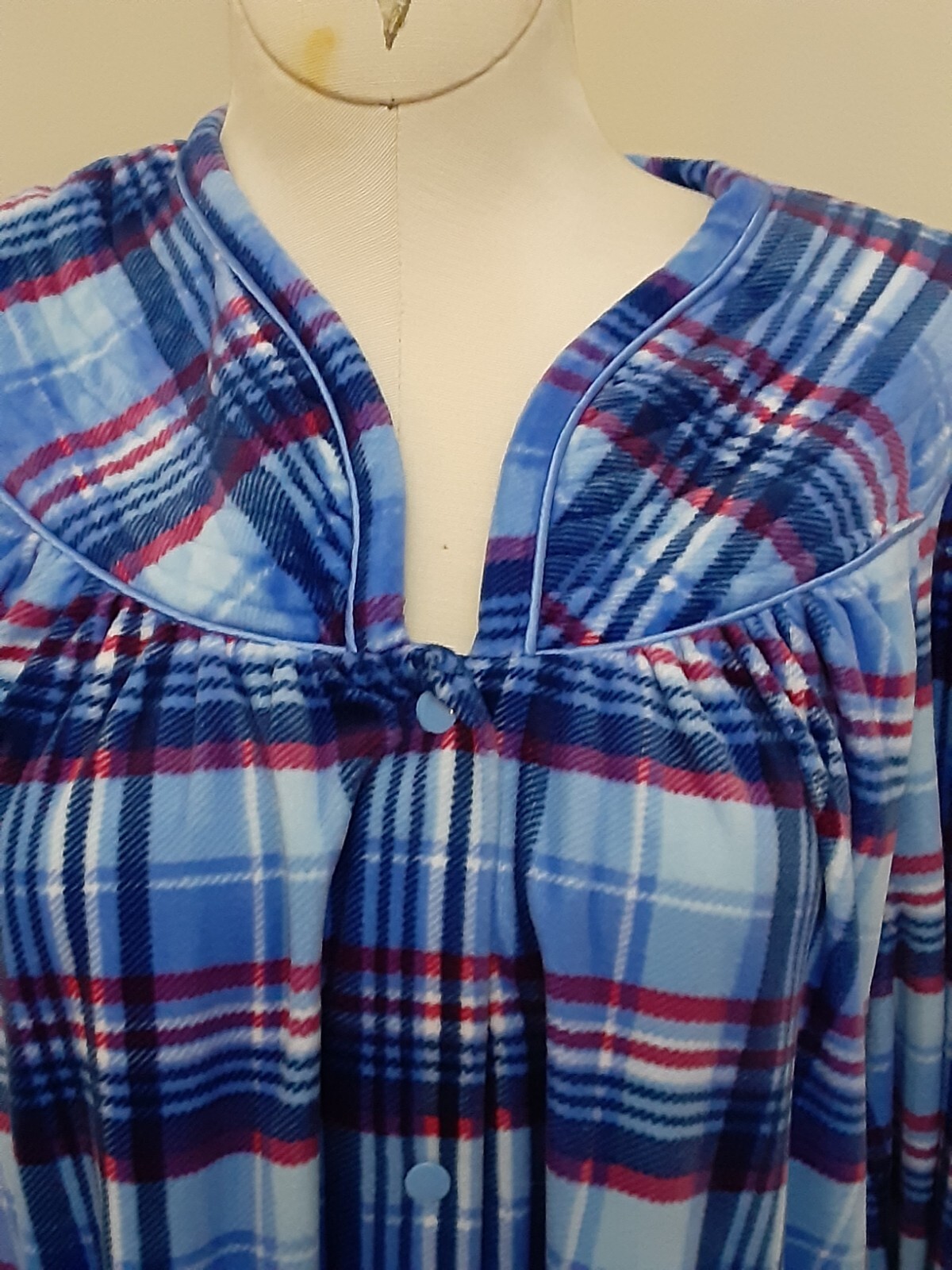 Secret Treasures Nightgown House Dress MuuMuu Blue Pl… - Gem