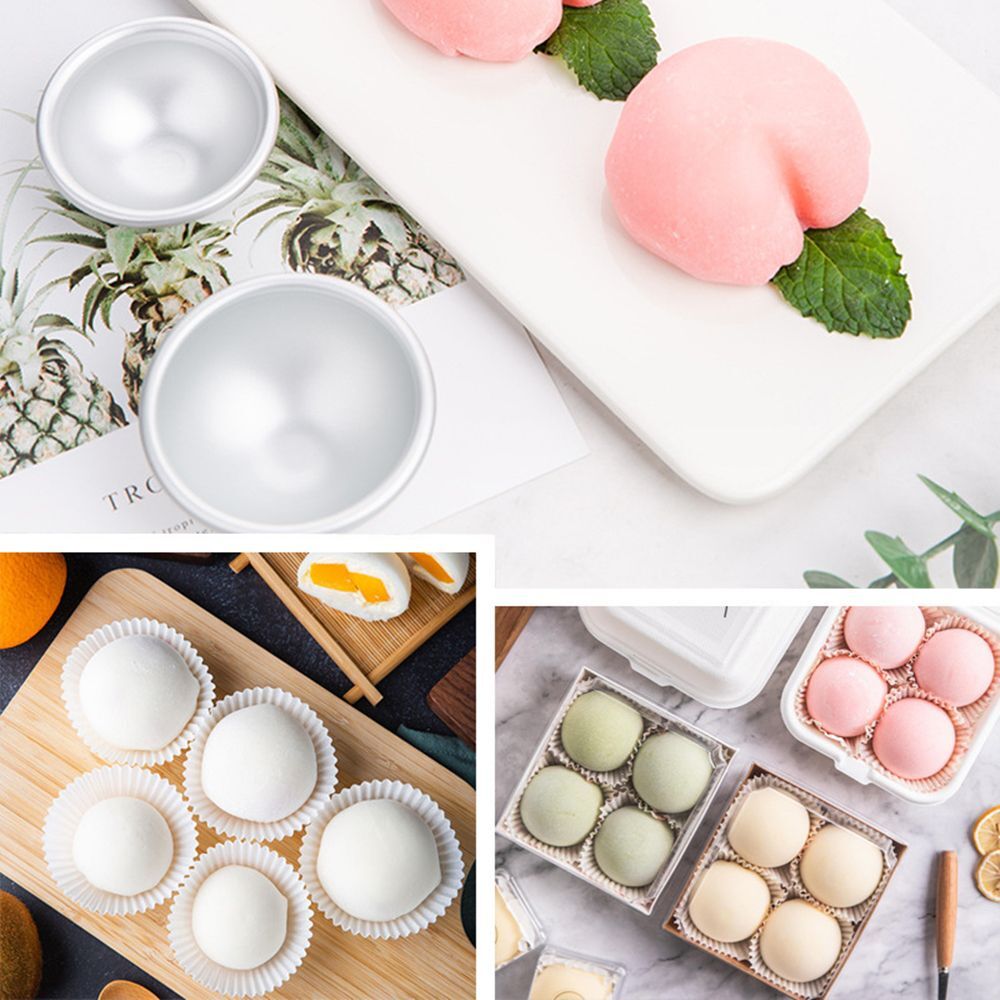 Bomb Mold Pan Tin Baking Mochi Mold 3D Aluminum Ball Cake Pastry Mould ...