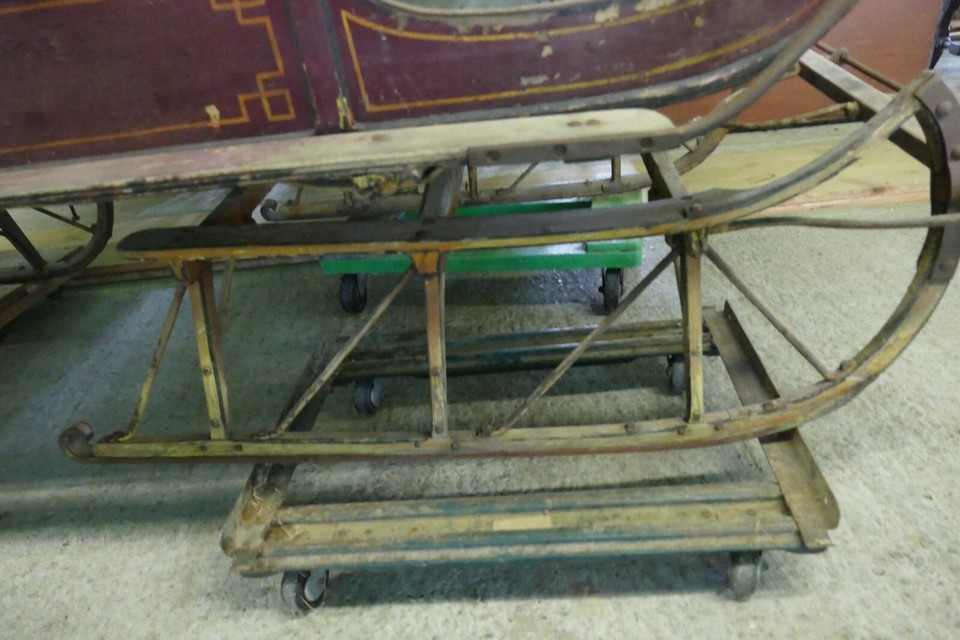 antique horse drawn equipment double runner delivery sleigh Diamond ...