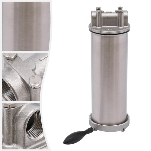 Stainless Steel Water Filter Housing for 10" Cartridges 300 psi 3/4" R ...