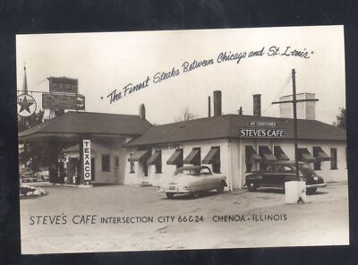REAL PHOTO CIMARRON COLORADO CONOCO GAS STATION ADVERTISING POSTCARD ...