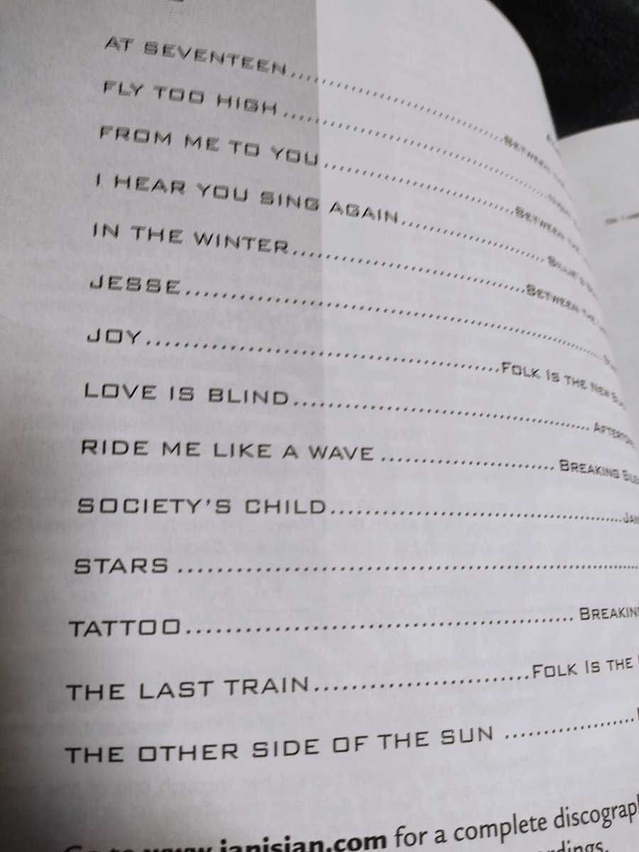 Janis Ian Guitar Tab Sheet Music 14 Songs Waterproof Love Is Blind | eBay