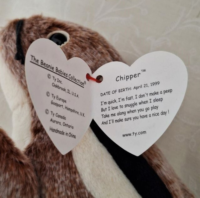 Chipper 1999 a Ty Original Beanie Baby Complete with Swing & Tush Tags ...