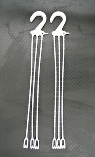 430mm Clasp Hanger (White Colour) x 100pcs - Great for Garden Hanging ...