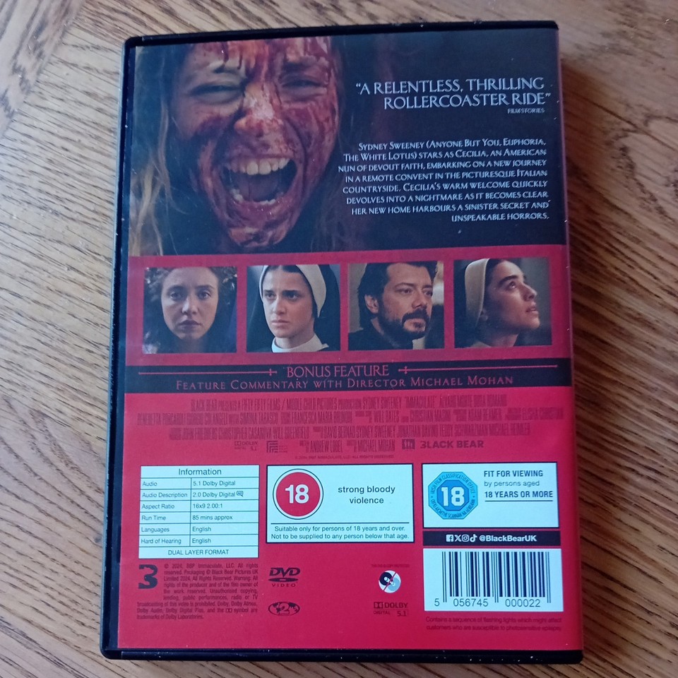 Immaculate (DVD 2024) Horror | eBay UK