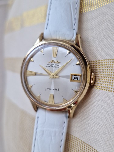 Vintage Swiss Mido Multifort automatic watch, gold plated, excellent ...