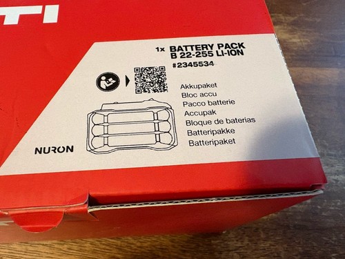 Hilti B 22-255 Li- Ion Battery Pack 2345534 | eBay