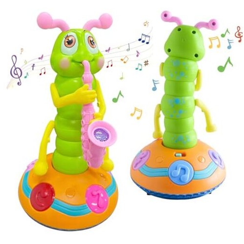 Dancing Caterpillar Saxophone Music Toy, Children's Electric ...