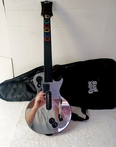 XBOX 360 Wireless Gibson Les Paul Guitar Hero Mirrored Controller Red ...
