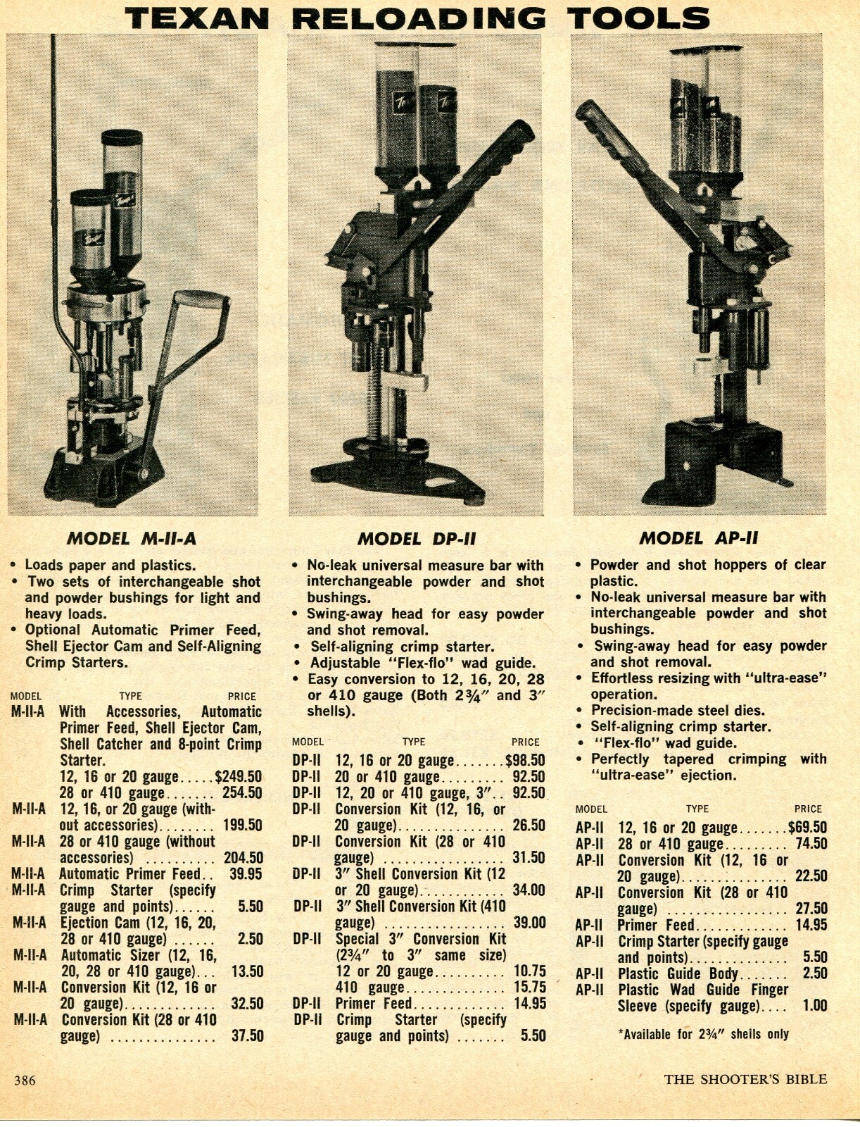 1971 Print Ad of Texan Model M-II-A, DP-II, AP-II Reloading Tool | eBay
