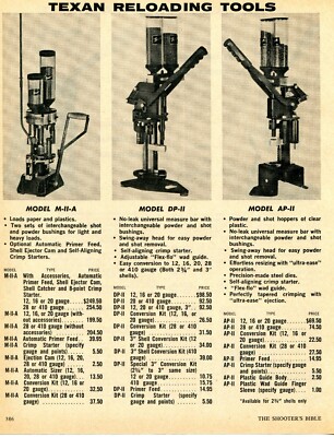 1971 Print Ad of Texan Model M-II-A, DP-II, AP-II Reloading Tool | eBay