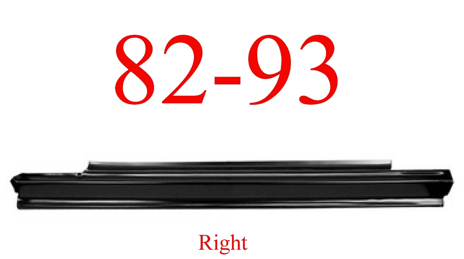 82 93 Chevy S10 Right Slip-On Rocker Panel, GMC, Rust Repair, 1.2MM ...