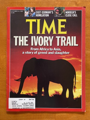 Time Magazine, October 16, 1989, "The Ivory Trail" | eBay