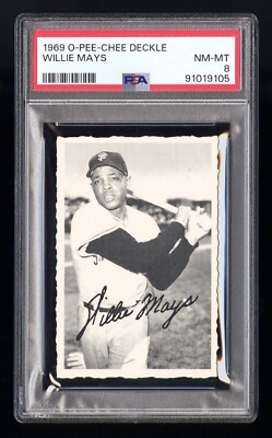 1969 O-Pee-Chee Deckle Edge Willie Mays PSA 8 NM-MT Well Centered | eBay