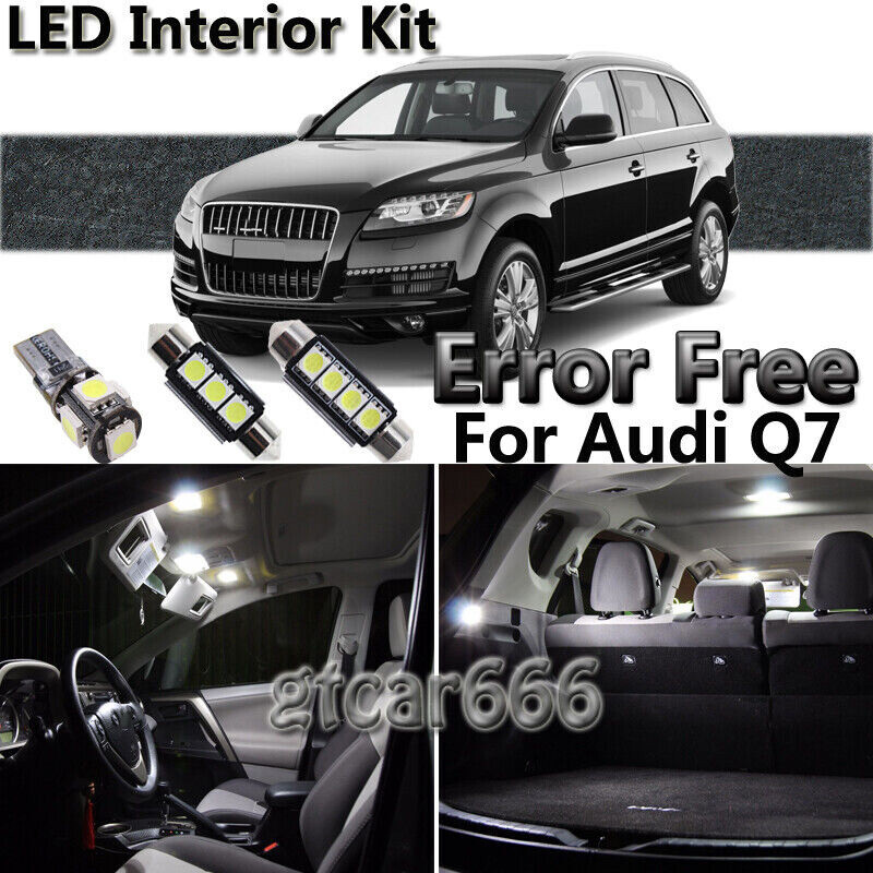 White LED Interior Light Package Kit For Audi Q7 2007-2013 Error Free ...